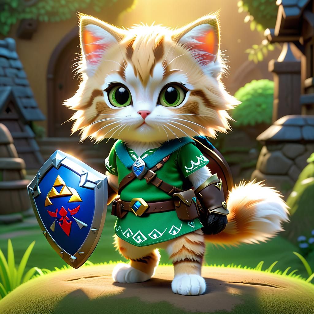 Link Kitten - AI Generated Artwork - NightCafe Creator