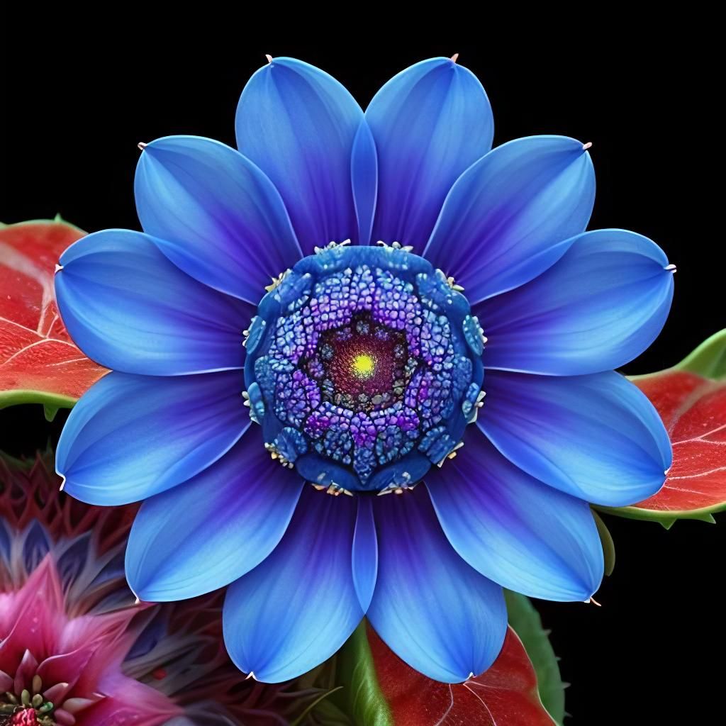 Wonderblume, central composition based on the Fibonacci set. - AI ...