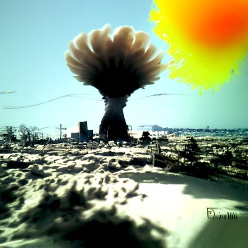 Nuclear Explosion - AI Generated Artwork - NightCafe Creator