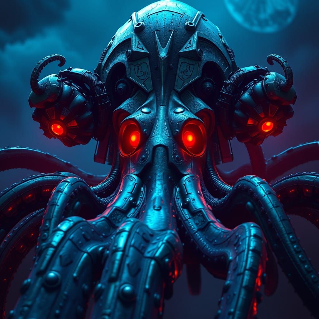 Squid Machine - Colossal Cybernetic Cthulhu Emerges from Dar...