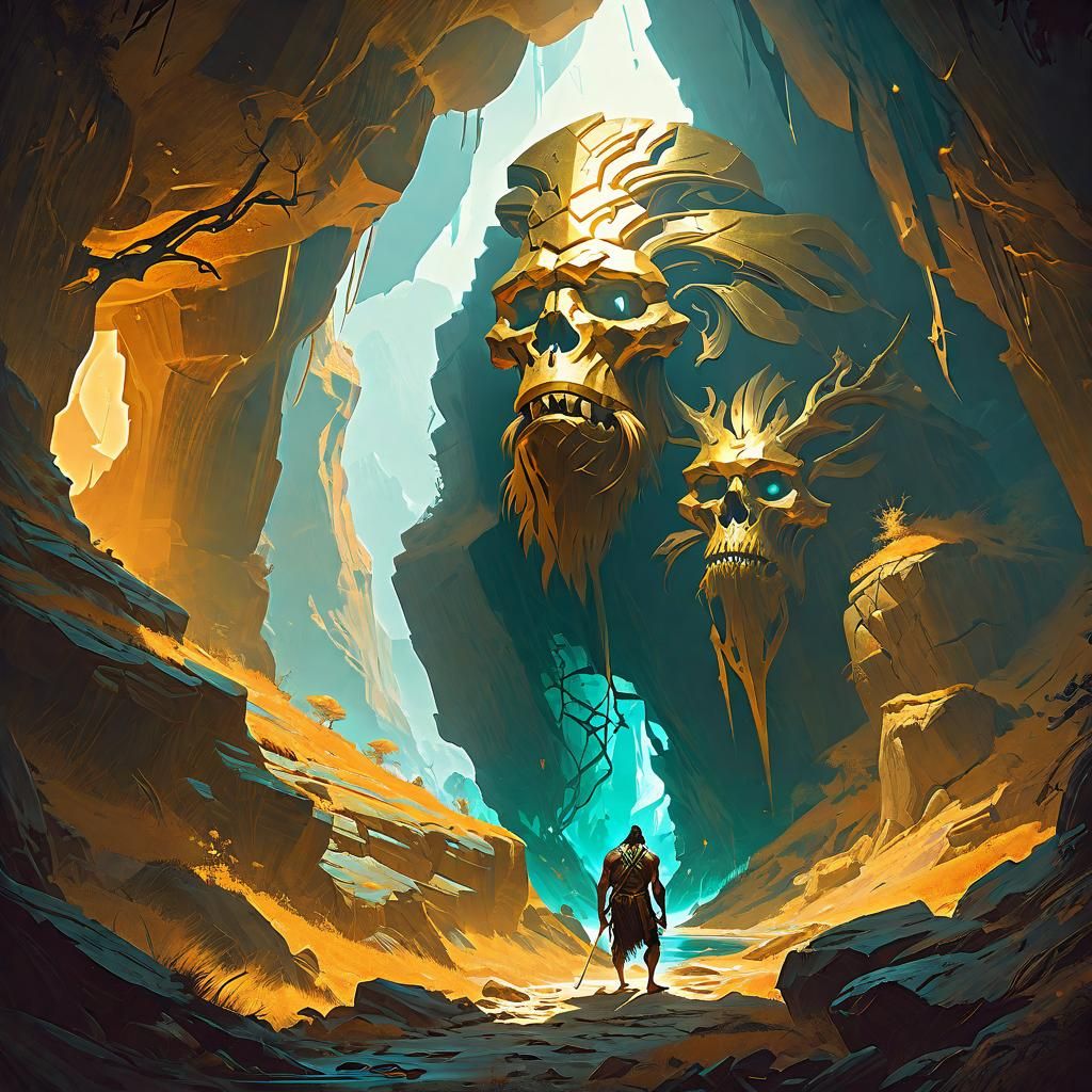 Skull Mountain - AI Generated Artwork - NightCafe Creator