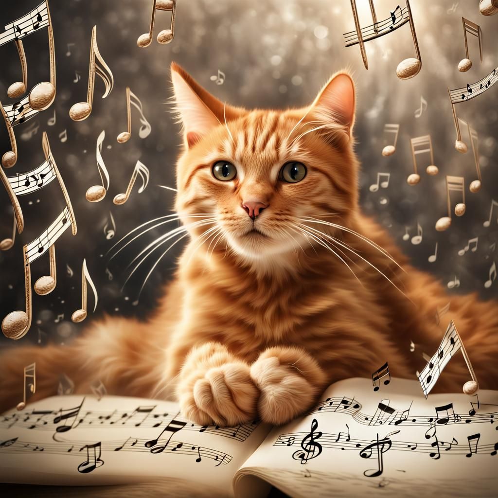 Cat composer - AI Generated Artwork - NightCafe Creator