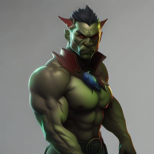 Ash Ketchum the Orc Hero - AI Generated Artwork - NightCafe Creator