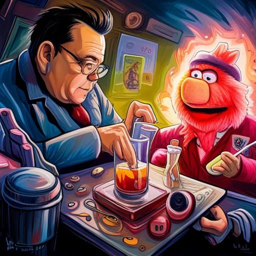 Stewart Lee splitting the atom with Beaker from the Muppets as his ...