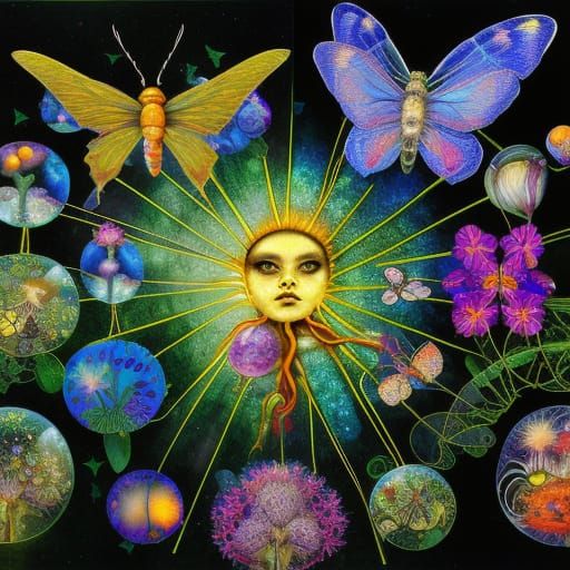 symbiotic butterflies - AI Generated Artwork - NightCafe Creator