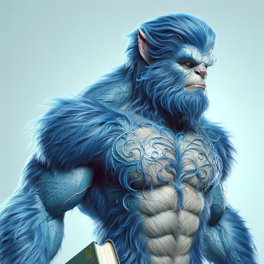 Hyper-realistic marvel x-man Hank McCoy aka Beast