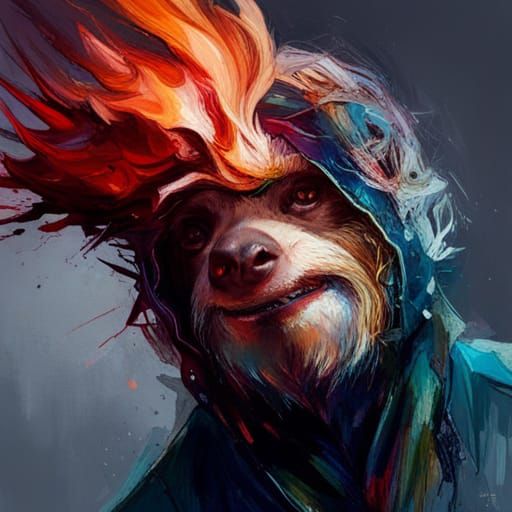 flaming sloth. SLOTH! sloth Portrait. Alex maleev: Ashley Wood: Carne ...