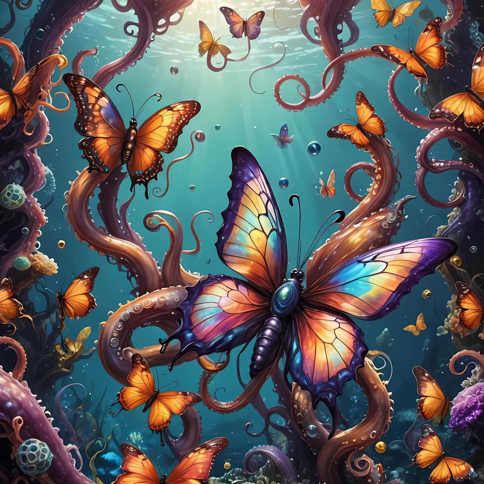 🐙🦋Octo_Butterfly🦋🐙 - AI Generated Artwork - NightCafe Creator