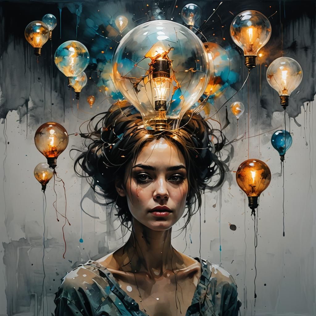 Light bulb - AI Generated Artwork - NightCafe Creator