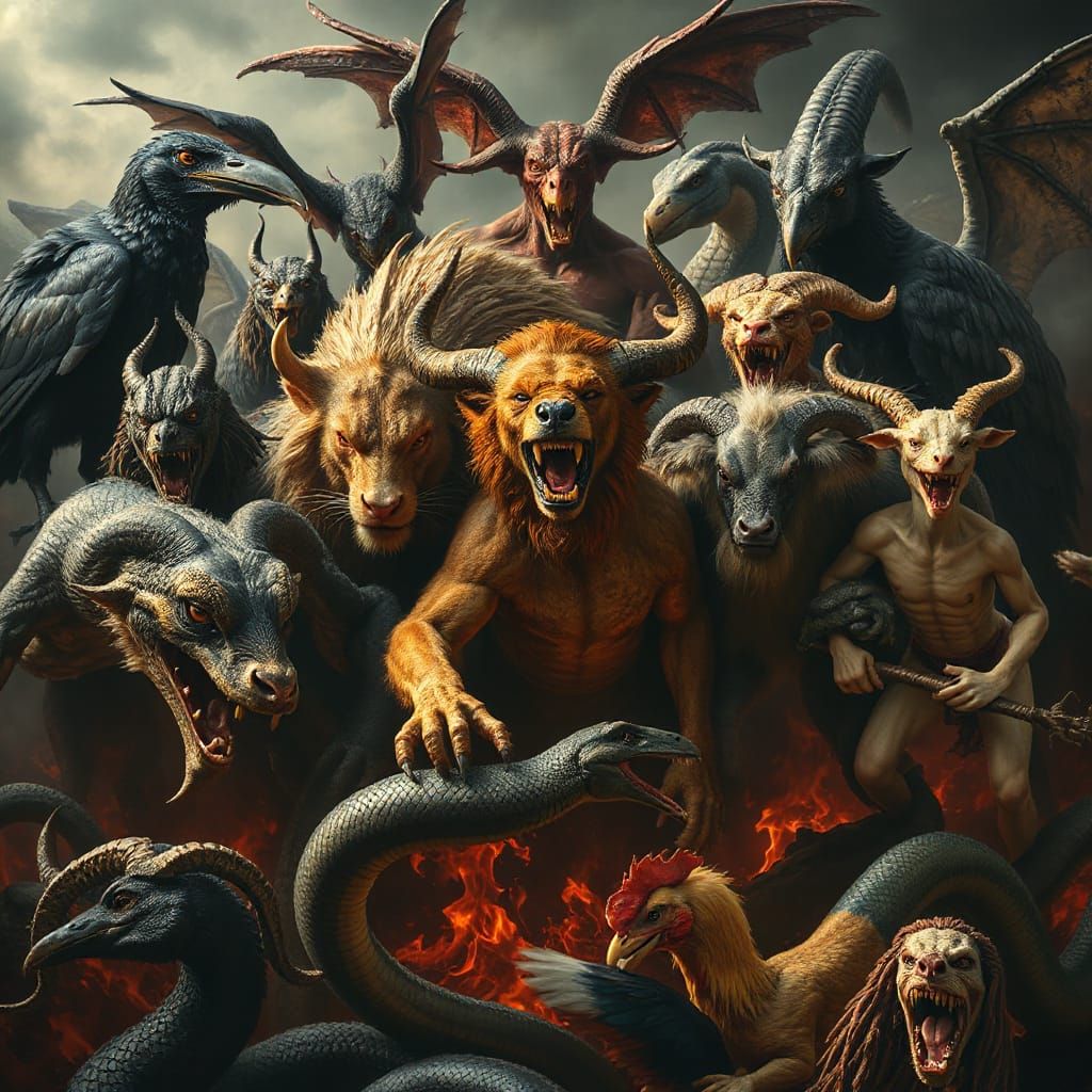 Demons of hell - Demons of Hell in Realistic Style