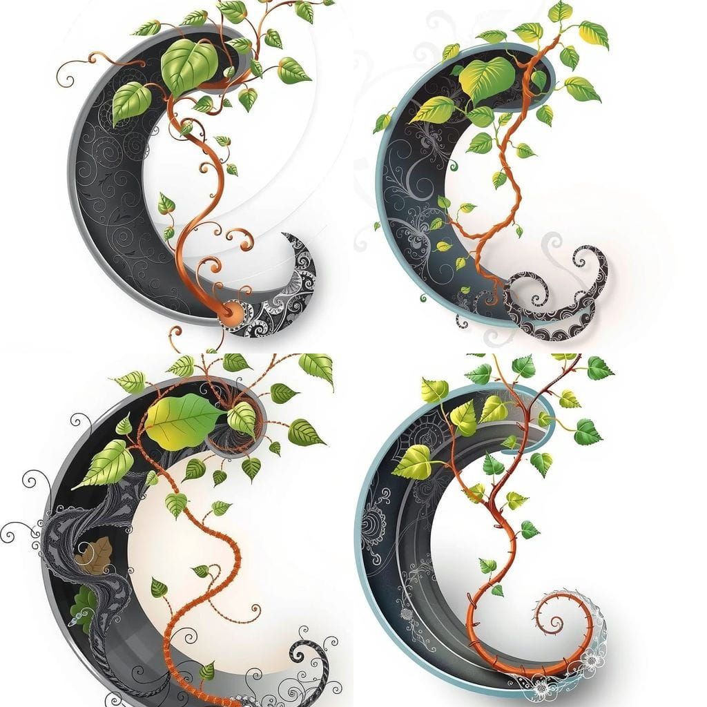 Fractal Vine Blooms in Infinite Shading - AI Art