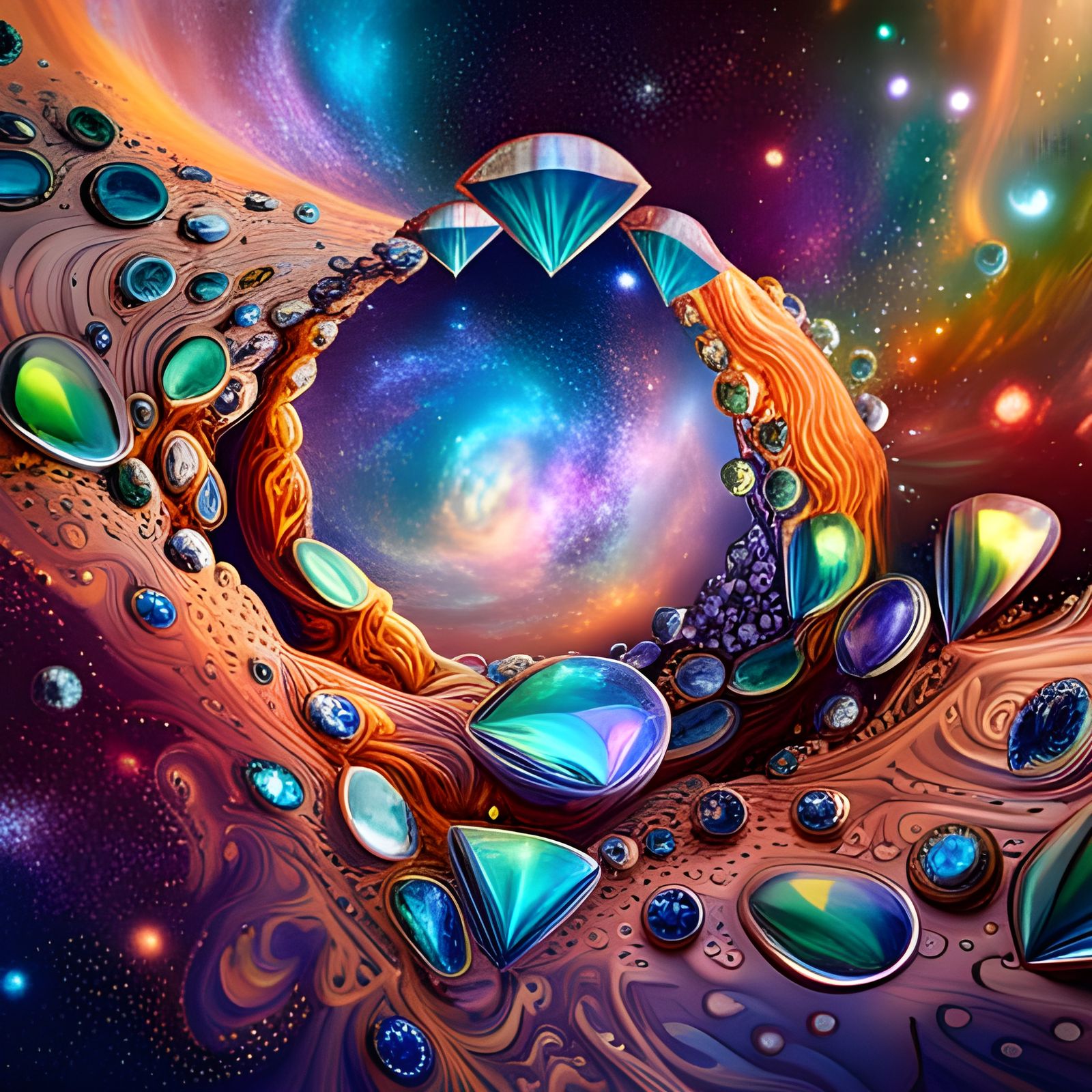 Galaxy Jewels - AI Generated Artwork - NightCafe Creator