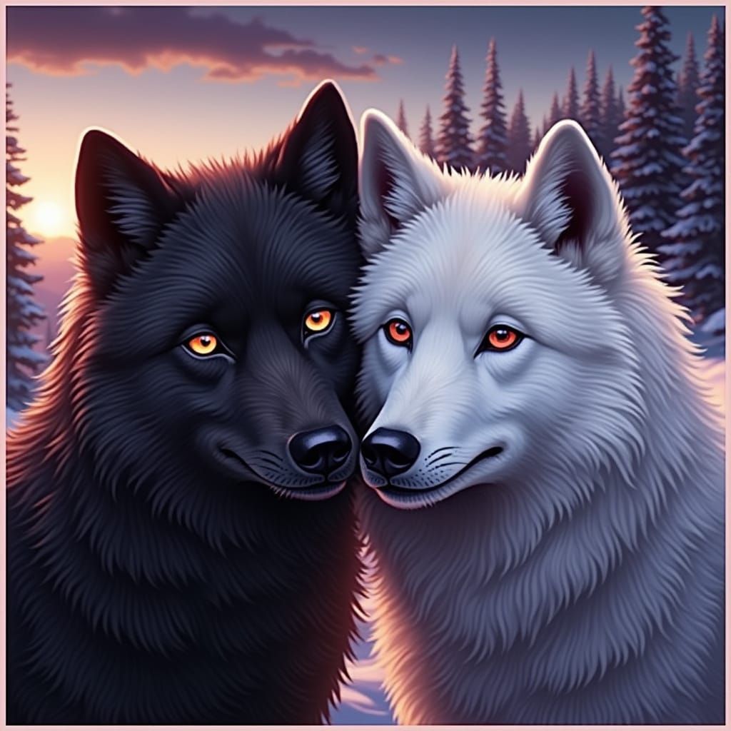 Black & White Wolf Kiss - Black & White Wolf Kiss
