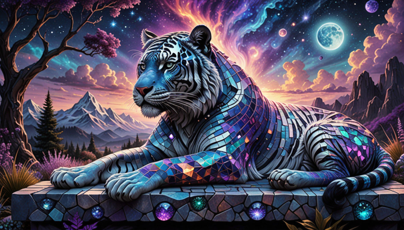 Cosmic Bench Amidst Majestic Swirling Clouds - AI Art