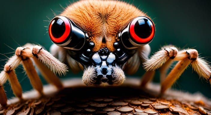 wolf Spider in a GIMP mask - AI Generated Artwork - NightCafe Creator