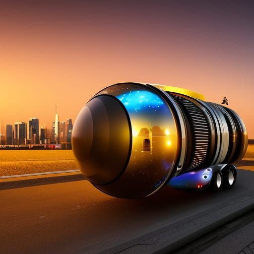 Time traveling car in the city - AI Generated Artwork - NightCafe Creator