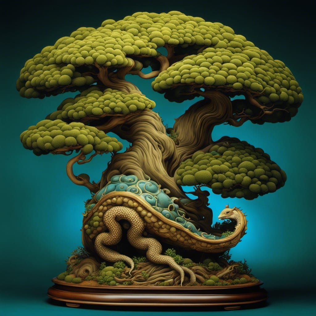 Beautiful old tortuous juniper by the sea by Naoto Hattori, James Jean ...