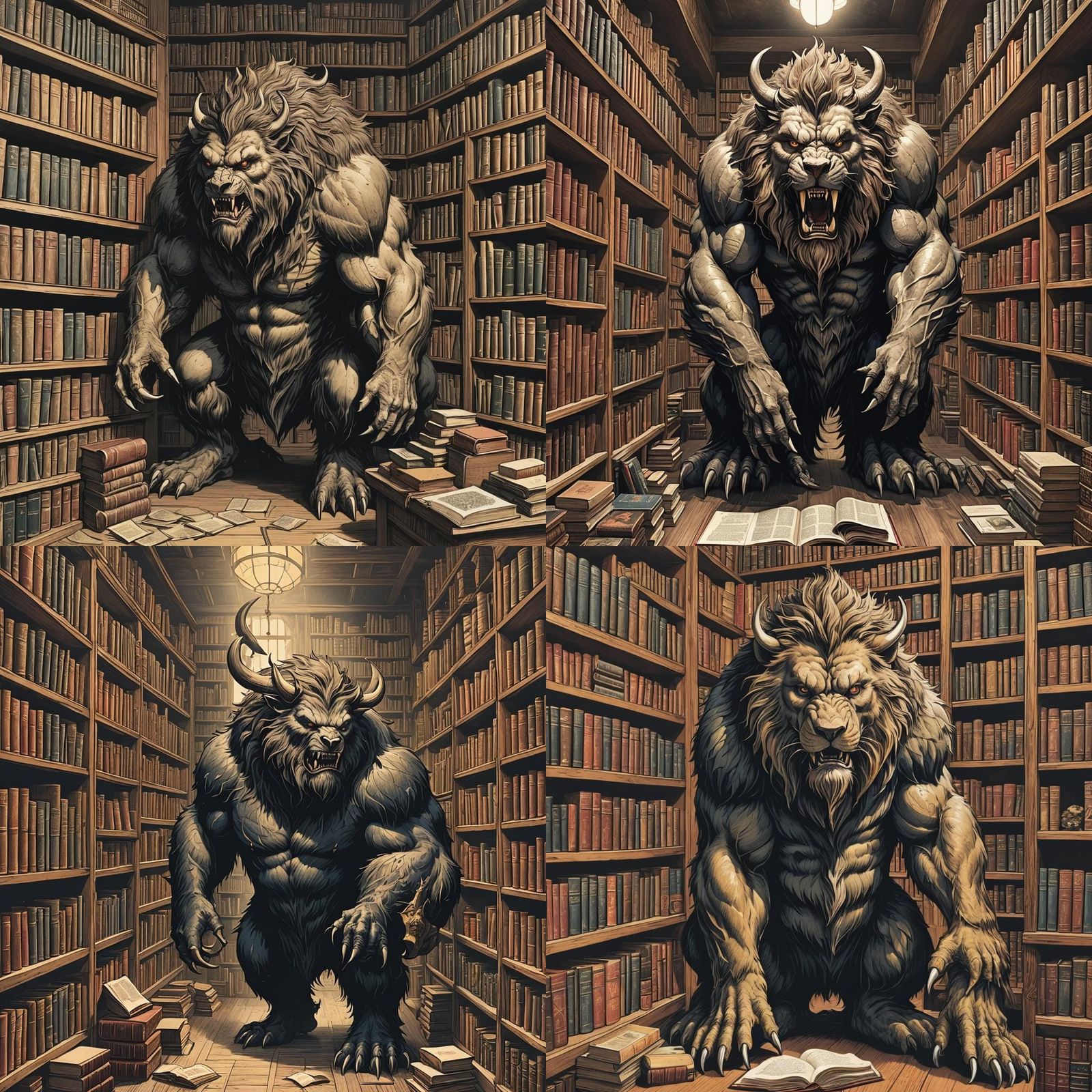 the Beast Illustrated Books and Novels in library - AI Generated ...