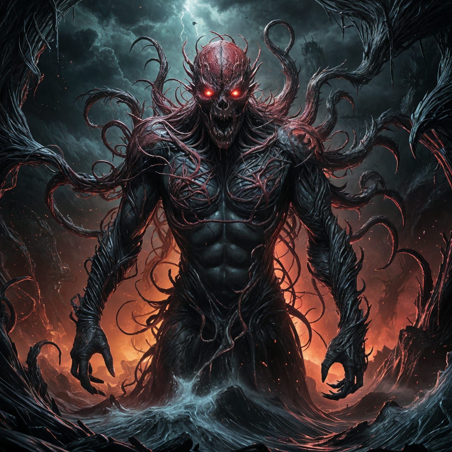 Oops. Wrong turn. - Ethereal Nightmare Scene in Dark Digital...