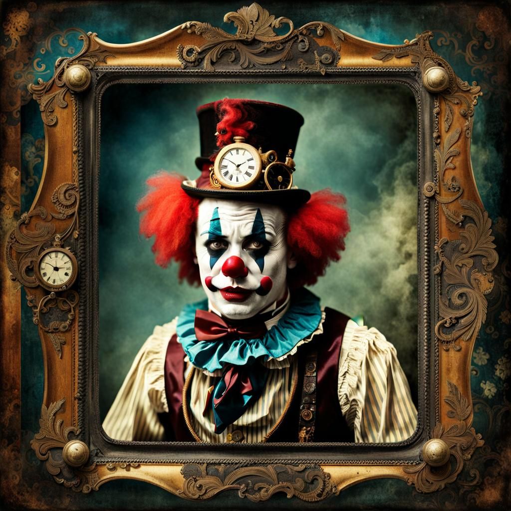 Steampunk Clown. - AI Generated Artwork - NightCafe Creator