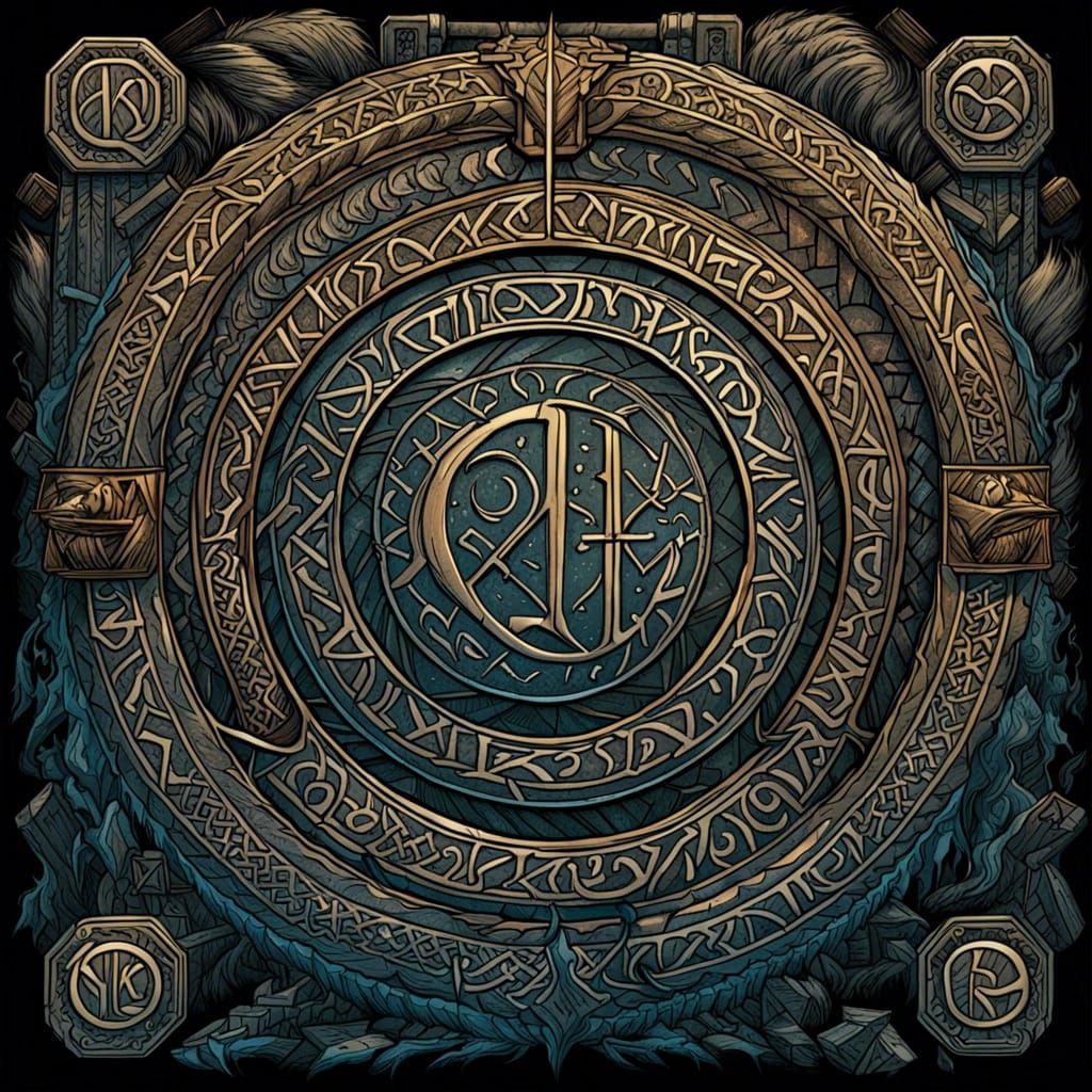 Runic door - AI Generated Artwork - NightCafe Creator