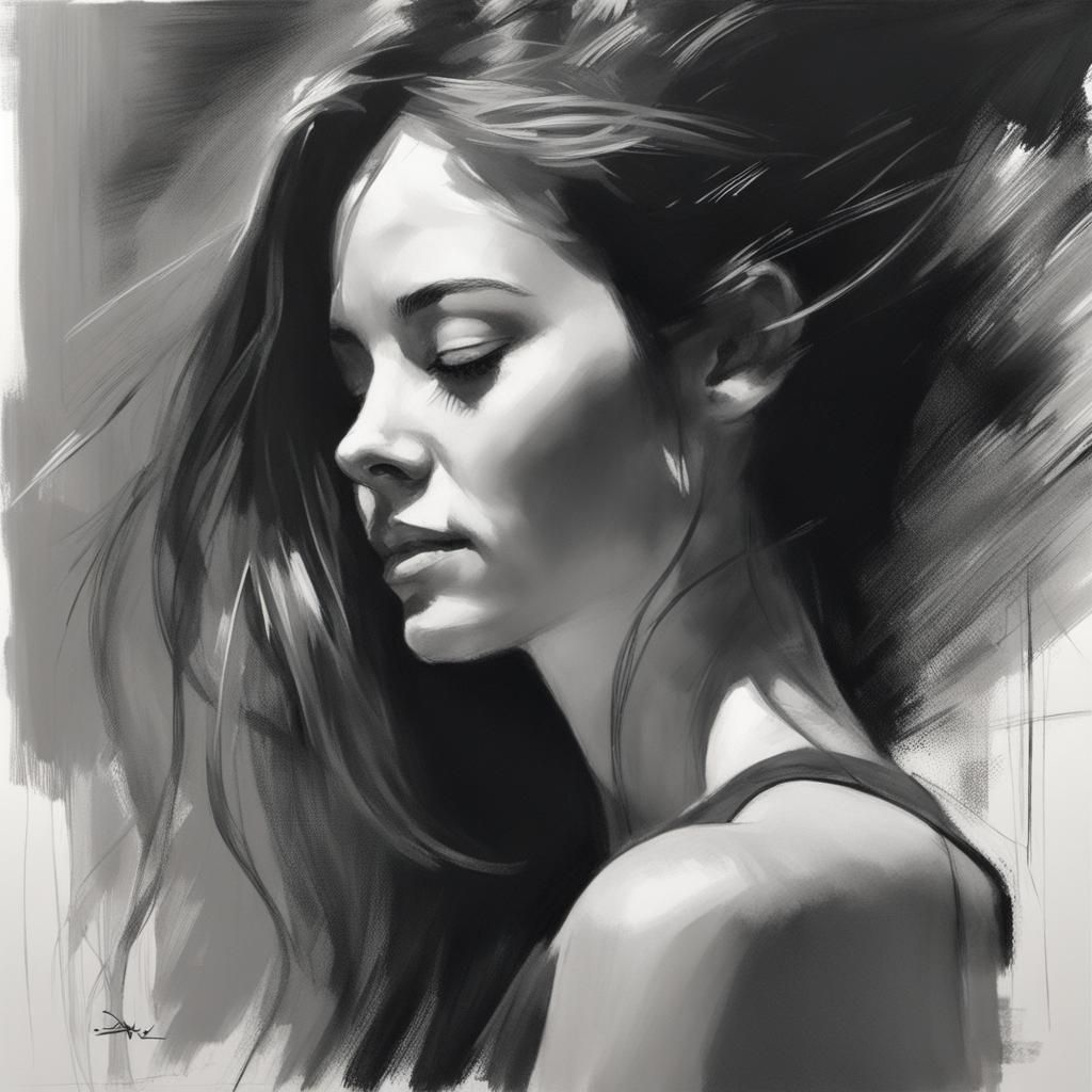 drawing of a woman - AI Generated Artwork - NightCafe Creator