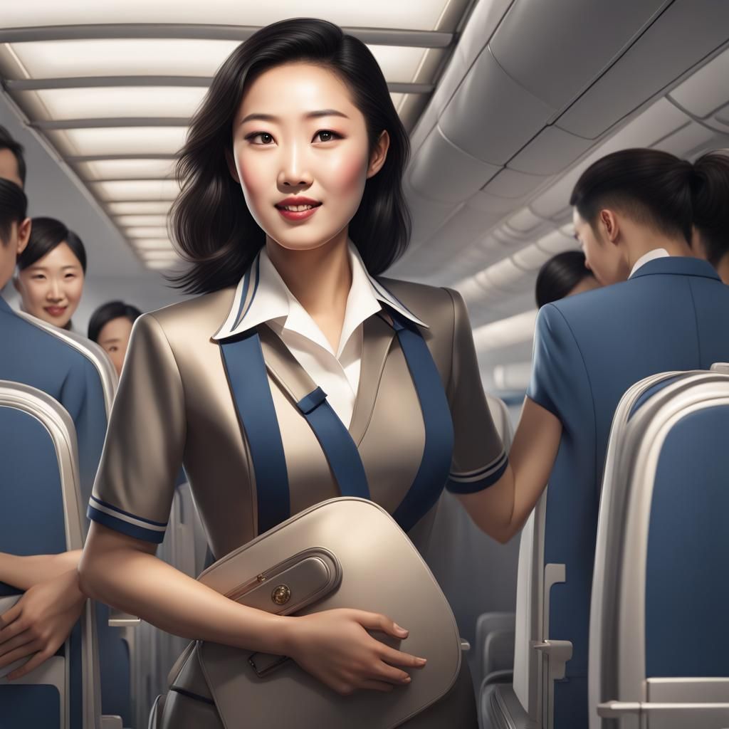 classic air hostess uniform - AI Generated Artwork - NightCafe Creator