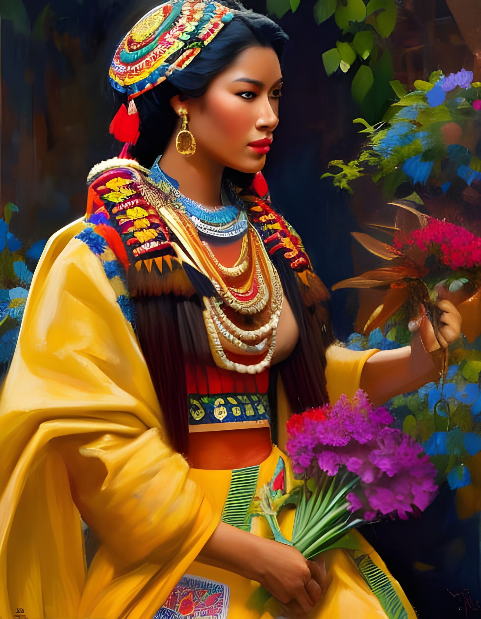 Aztec Princess #42 - AI Generated Artwork - NightCafe Creator