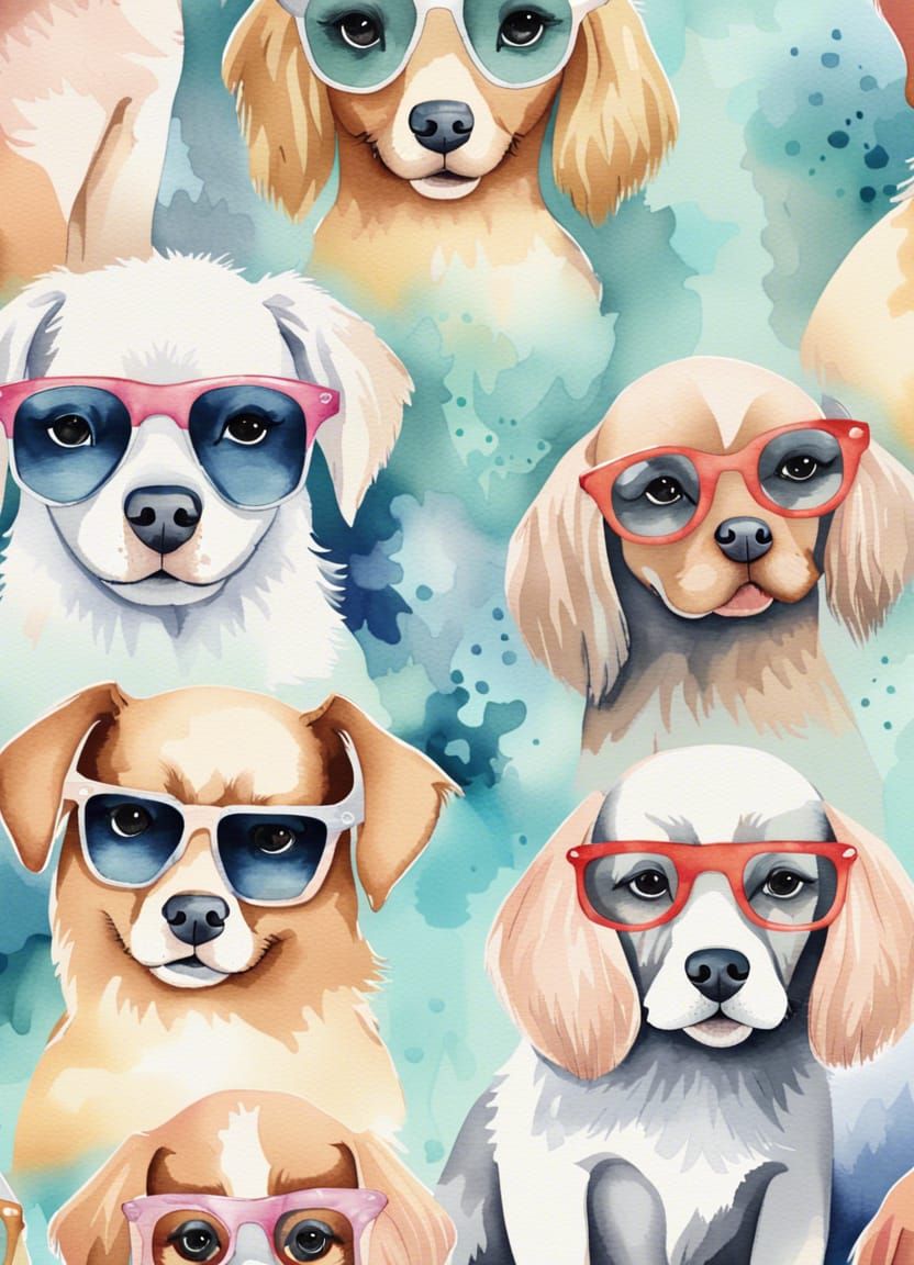 Funky pups - AI Generated Artwork - NightCafe Creator