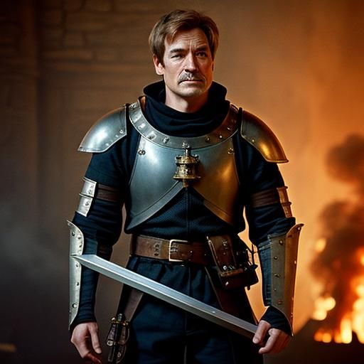 Captain Mal Reynolds from Firefly as a medieval knight - AI Generated ...