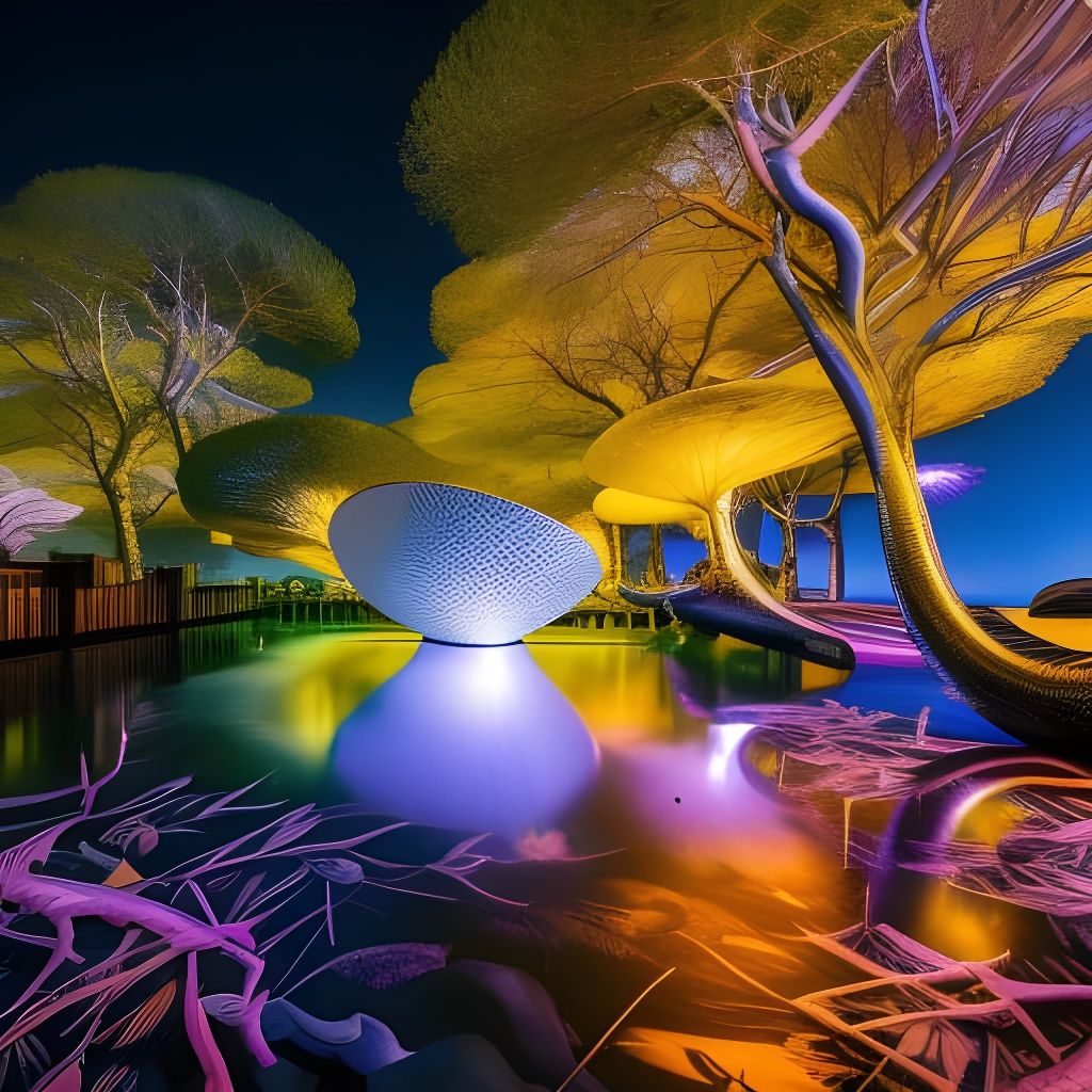 Down in the park with a friend called five - AI Generated Artwork ...