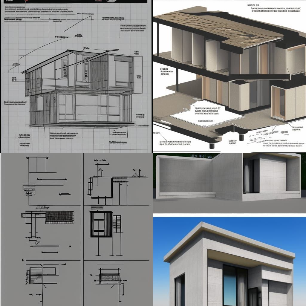 Instruction sheet, exploded axonometric drawing, model kit, pre ...