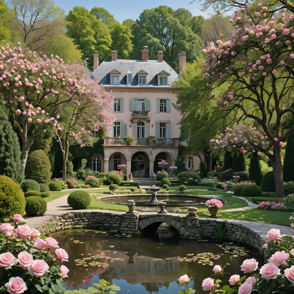 Spring Manor - AI Generated Artwork - NightCafe Creator