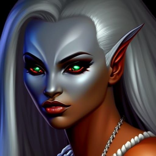 Drow Woman - AI Generated Artwork - NightCafe Creator