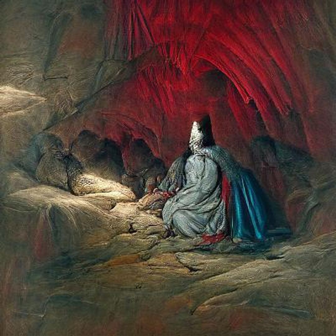 The lonely knight sits under a tree - AI Generated Artwork - NightCafe ...