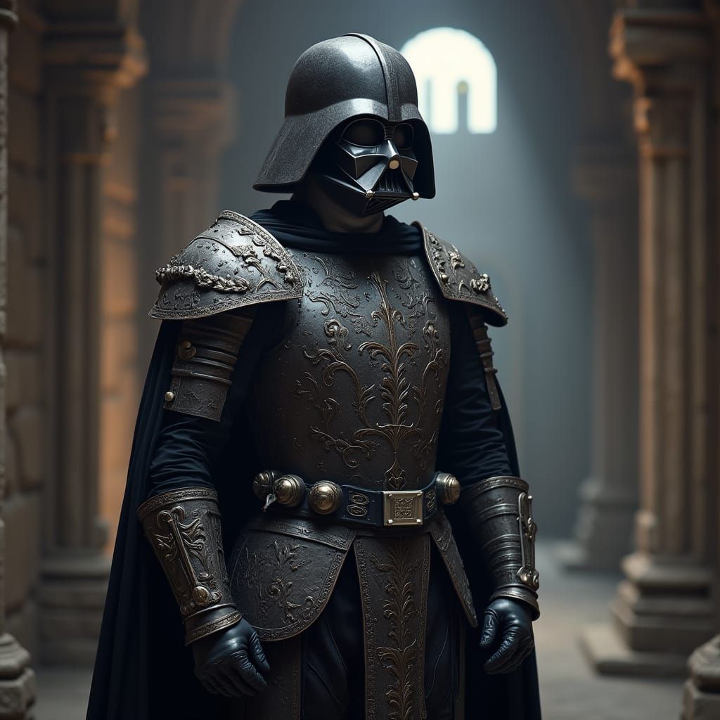 darth vader in medival Armour - Darth Vader in Ornate Mediev...