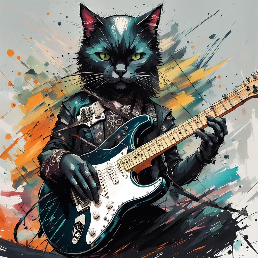 Cat Rocker - AI Generated Artwork - NightCafe Creator