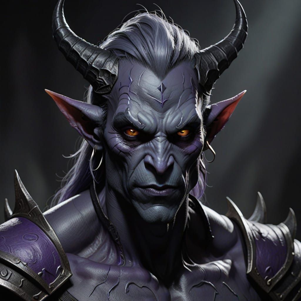 Ethereal Goblin Hybrid with Malevolent Eyes - AI Art