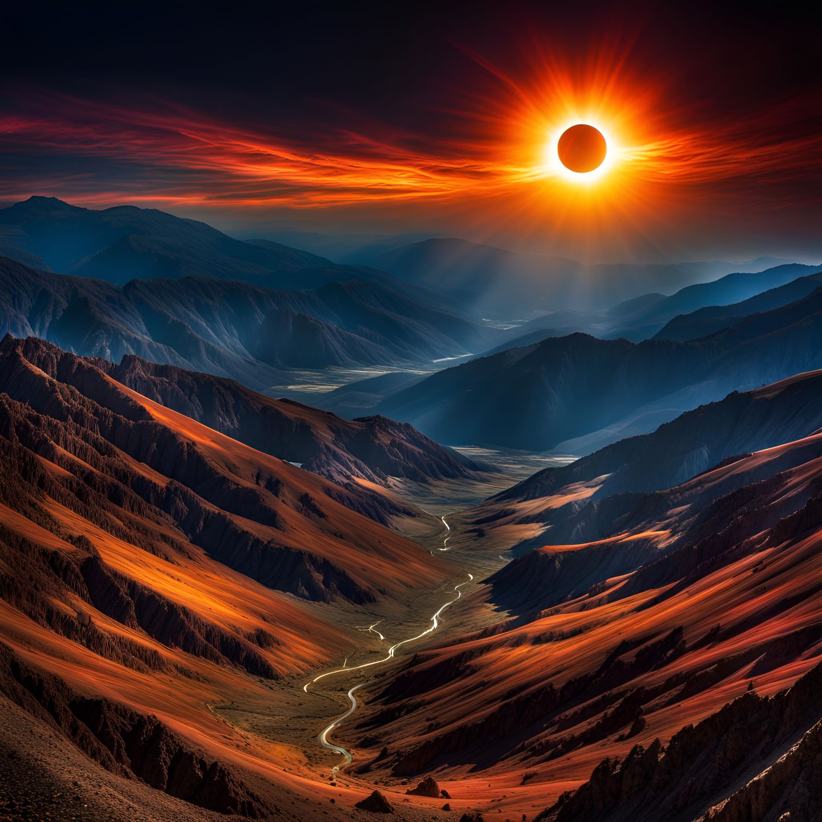 Solar eclipse - AI Generated Artwork - NightCafe Creator