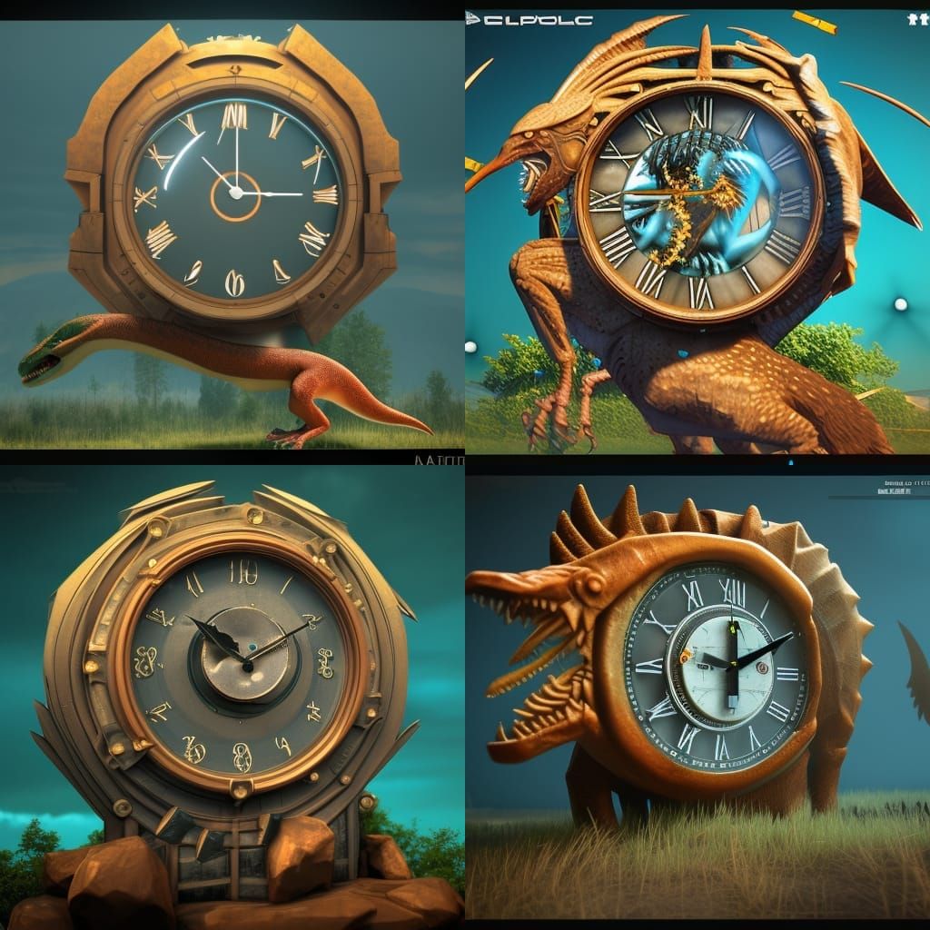 velociraptorish clock with doomsday 3D Game Cinematic Feel, Epic 3D ...
