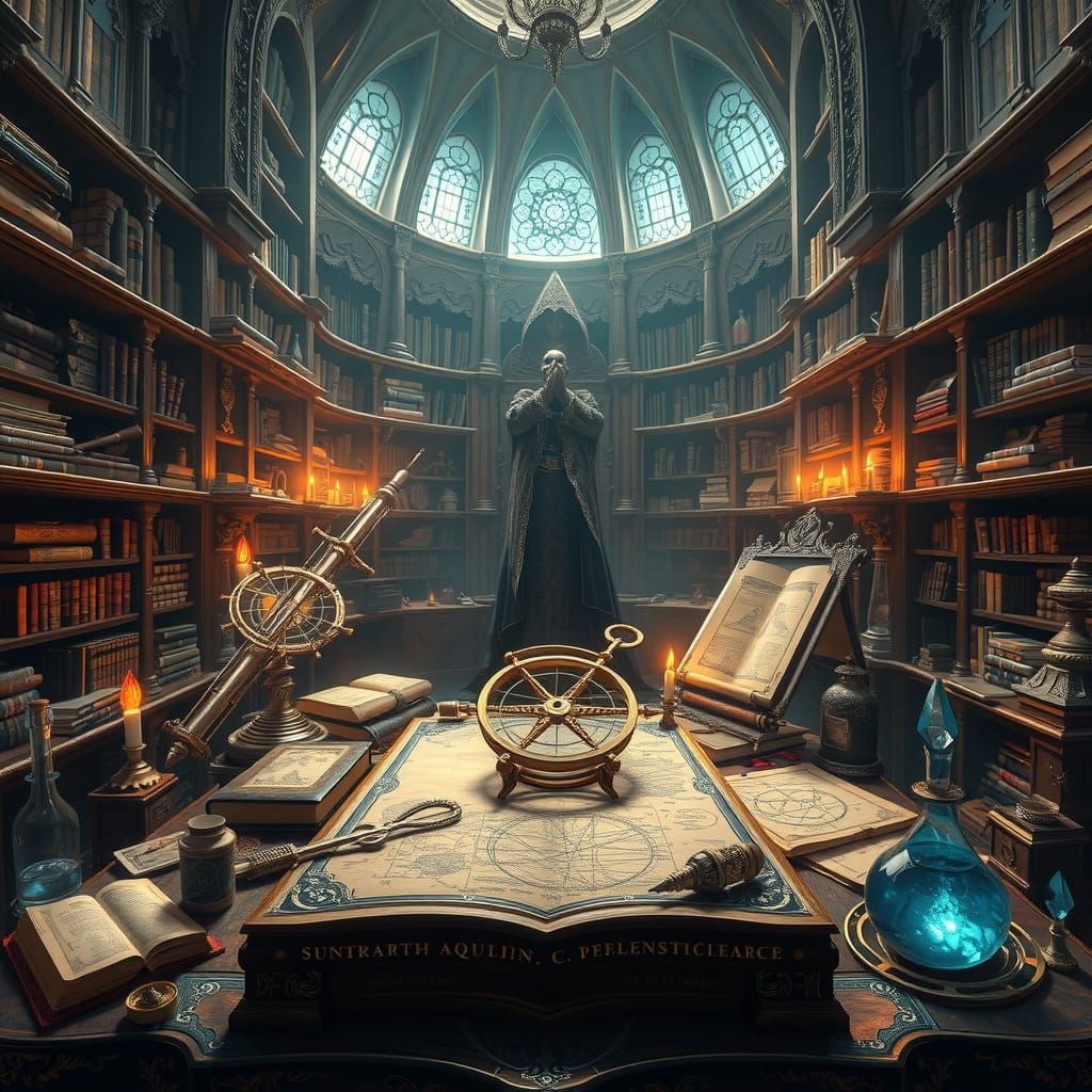 Ethereal Wizard's Sanctum in Photorealistic Detail - AI Art