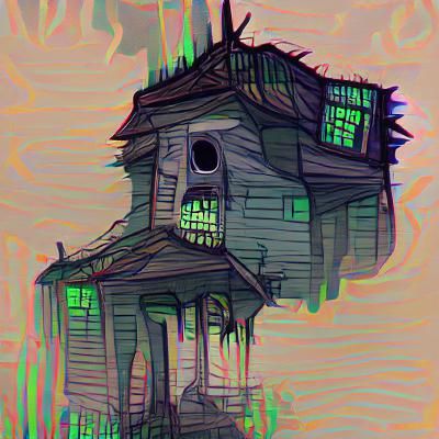 Haunted decrepit house - AI Generated Artwork - NightCafe Creator