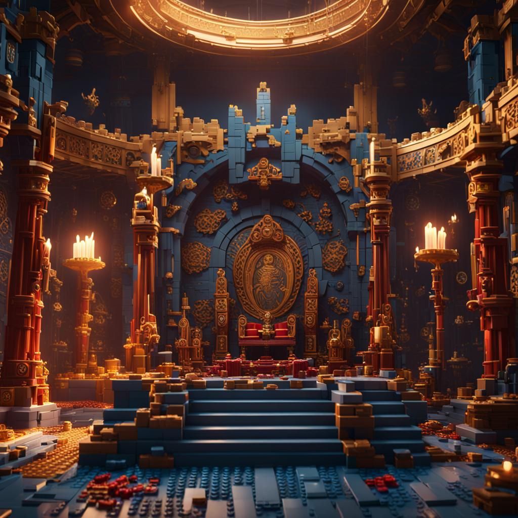 A Lego throne room - AI Generated Artwork - NightCafe Creator