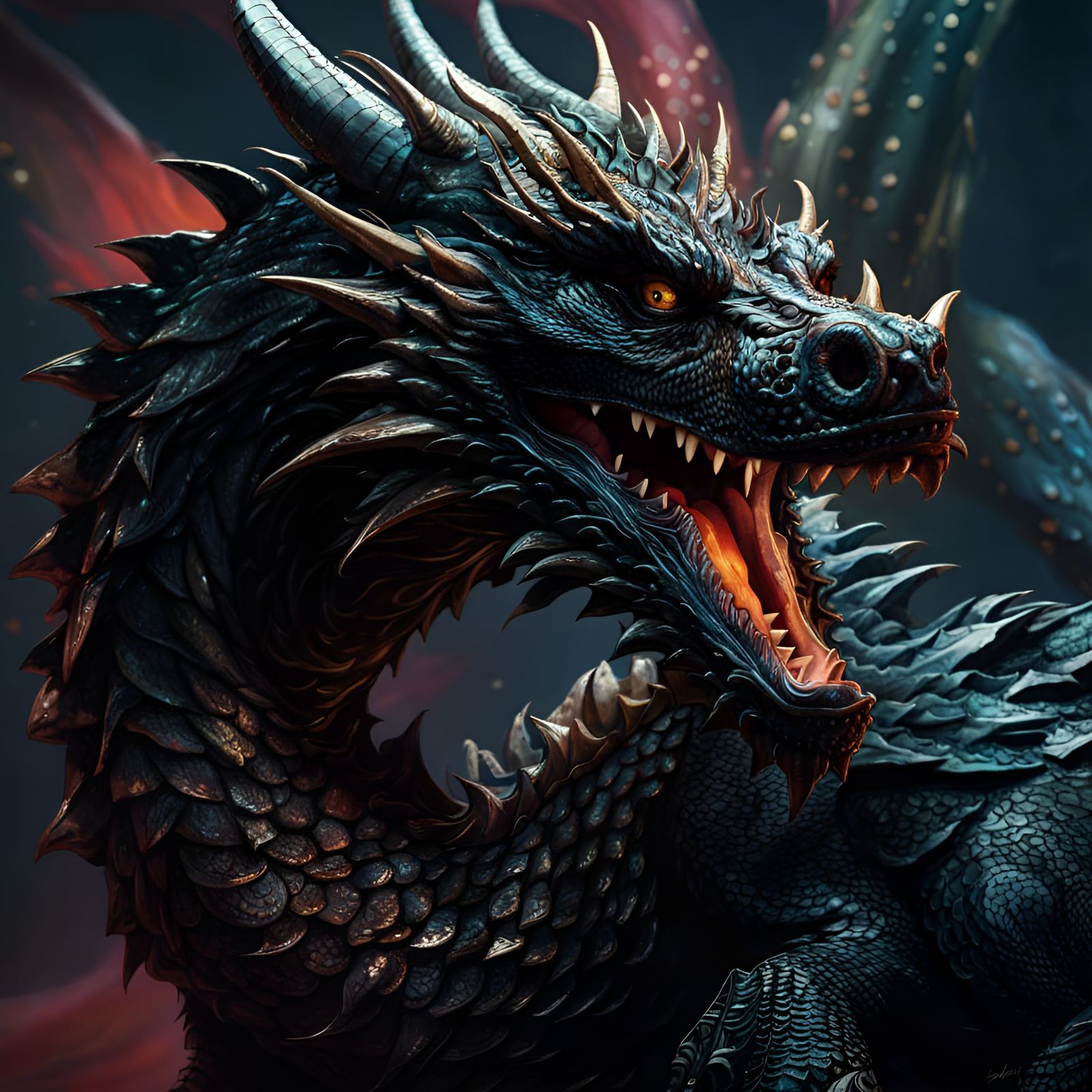 The Black Dragon - AI Generated Artwork - NightCafe Creator
