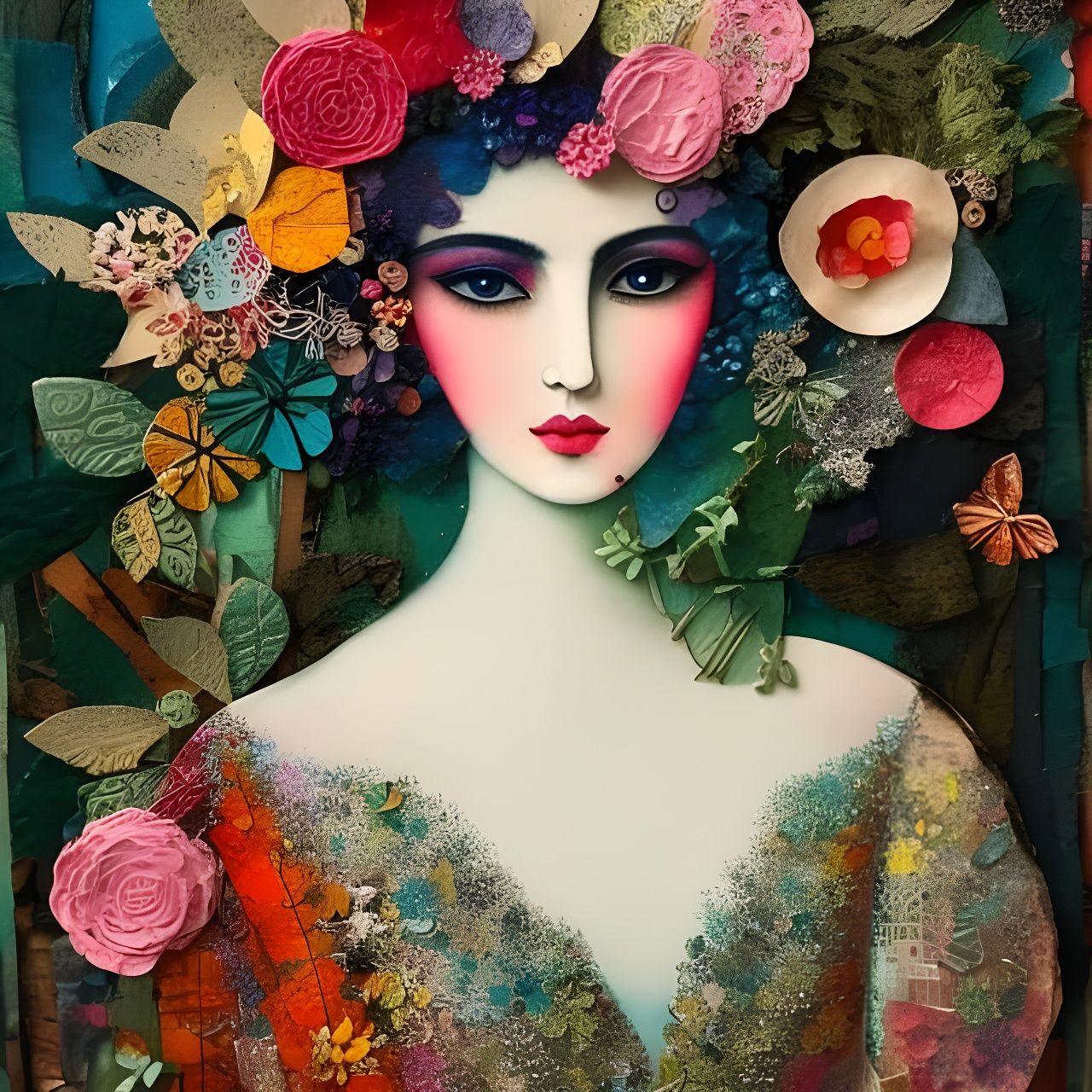 Mixed media collage - AI Generated Artwork - NightCafe Creator