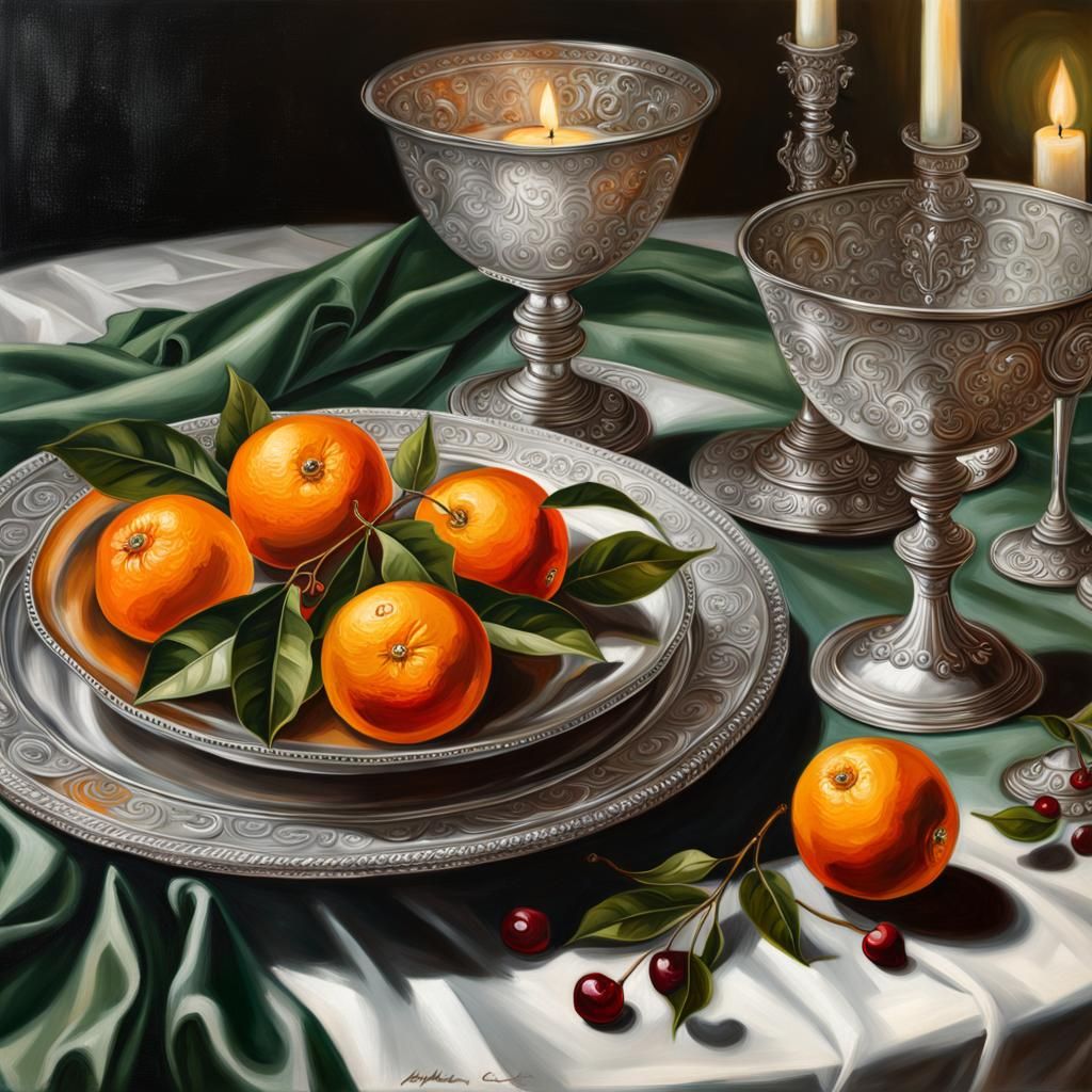 Still life realistic painting - AI Generated Artwork - NightCafe Creator