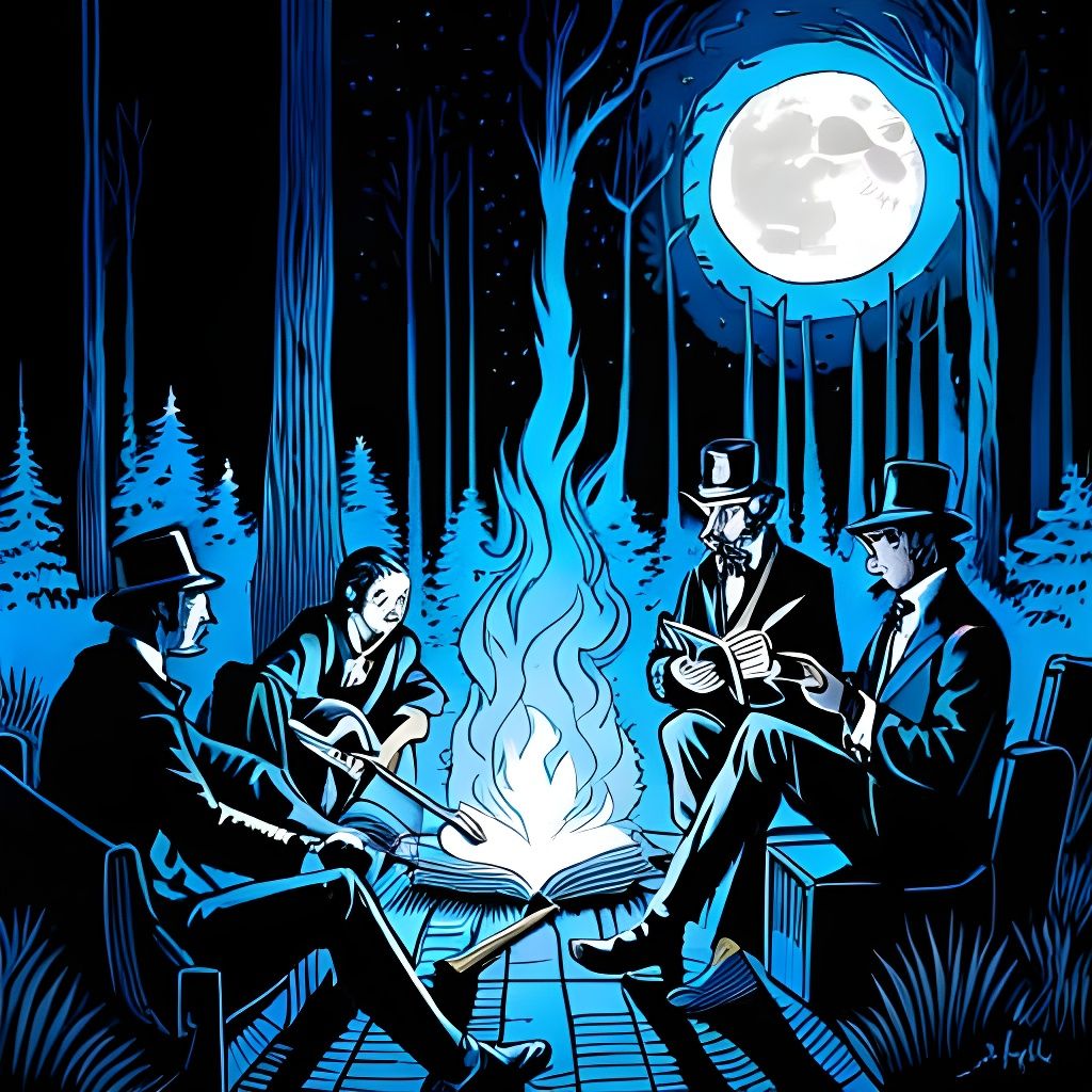 Stranded! Good thing they have those books to burn… - AI Generated Artwork - NightCafe Creator