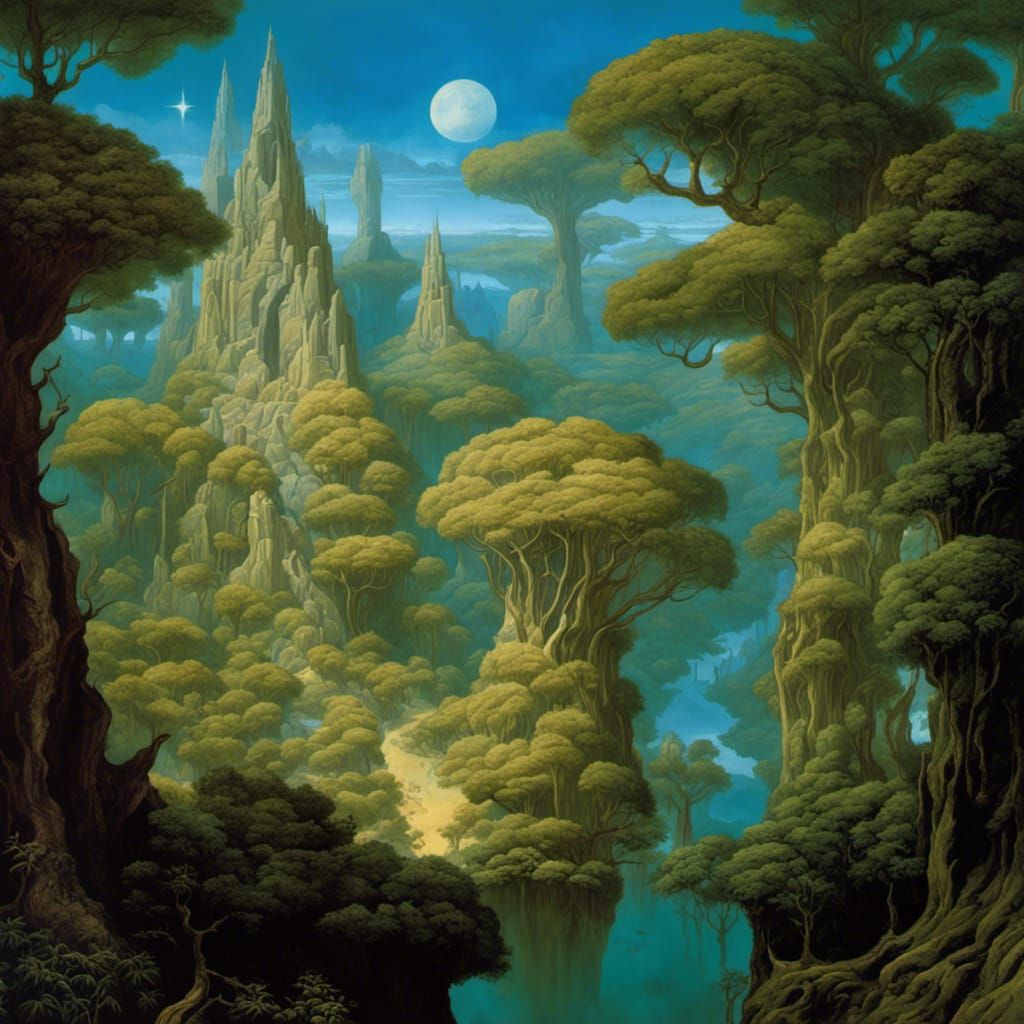 Fantasy Landscape - AI Generated Artwork - NightCafe Creator