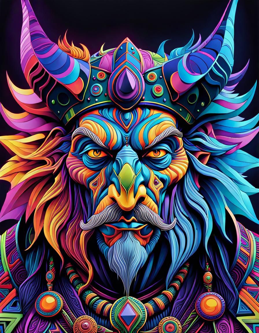 ancient shaman of colors - AI Generated Artwork - NightCafe Creator