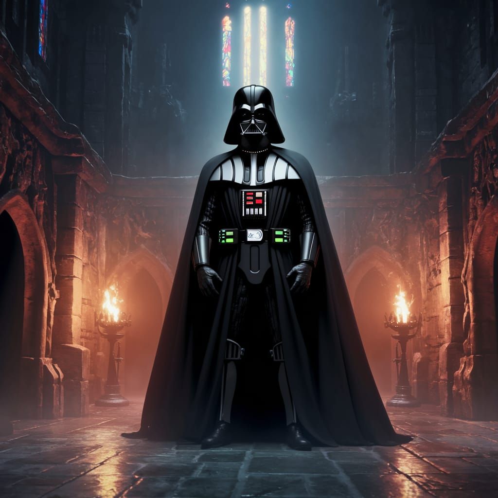 Darth Vader in his castle - Darth Vader in a Gothic Castle